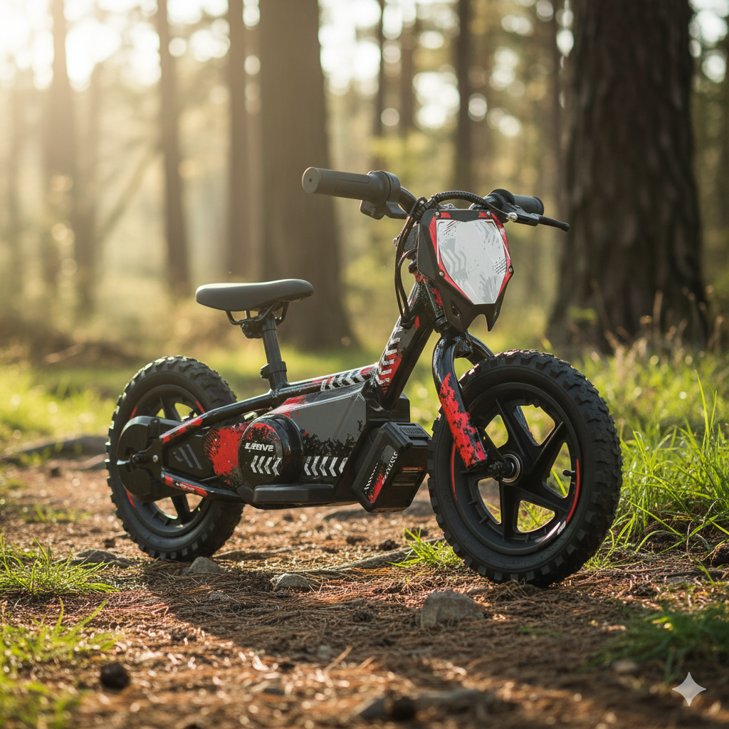 Bicicleta Moto Eléctrica E-Bike BeRide Aro 12 Roja — Bebesit