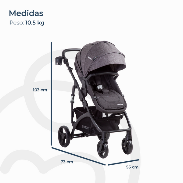 Coche Cuna travel system Explorer LX Negro — Bebesit