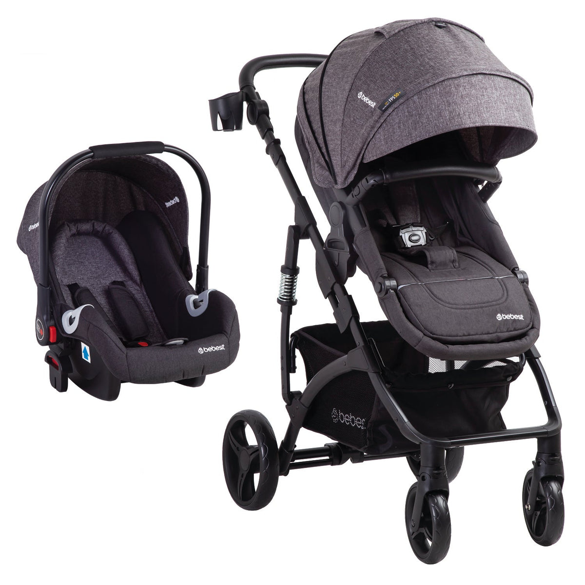 Coche Cuna travel system Explorer LX Negro — Bebesit
