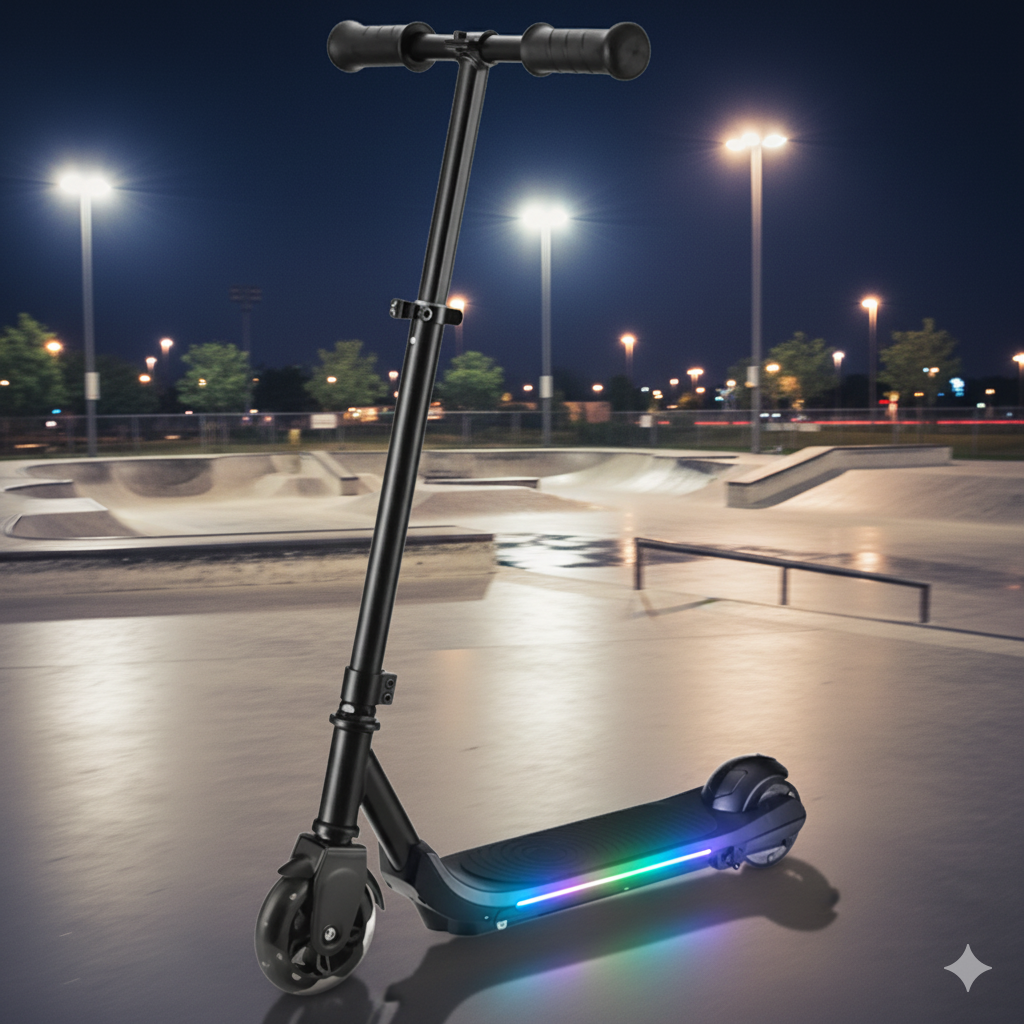 Monopatín Eléctrico Plegable E-Scooter 60W 24V2000mah Negro — Bebesit